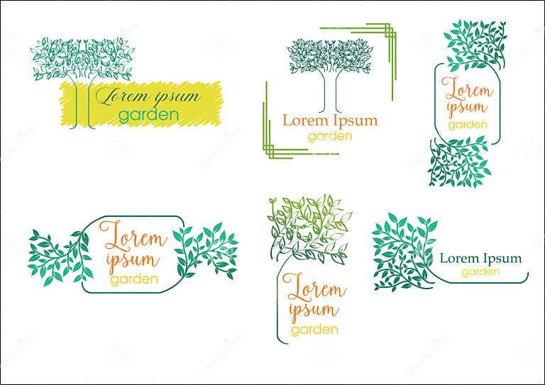 Tree Nature Square Logo for Business and Personal Use Stock Vector ...