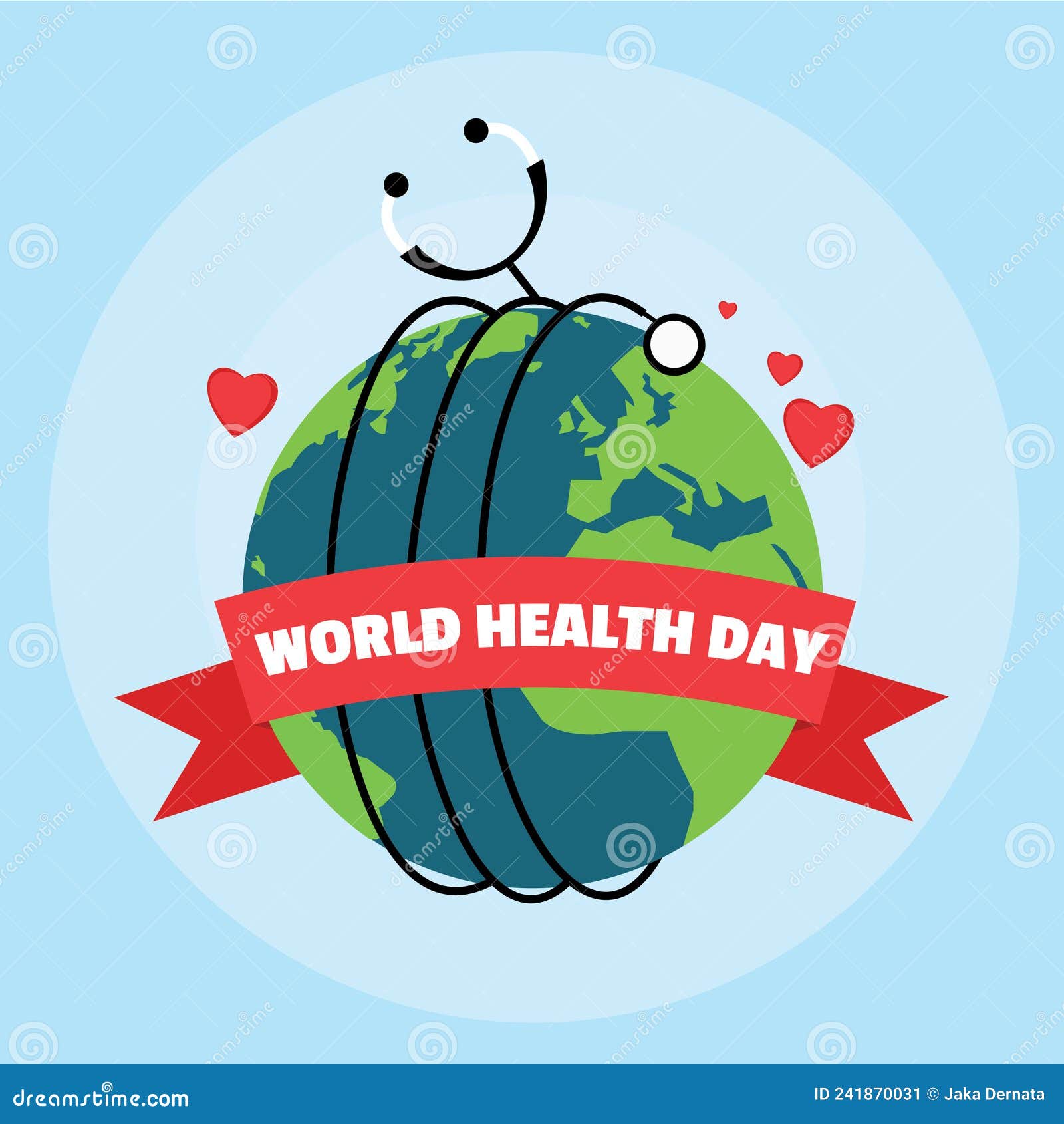 Simple and Elegant Vector Health Day Greetings Stock Vector ...