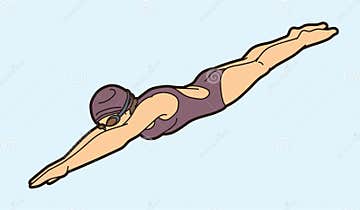 Swimming Sport Swimmer Action Cartoon Graphic Vector Stock Vector ...