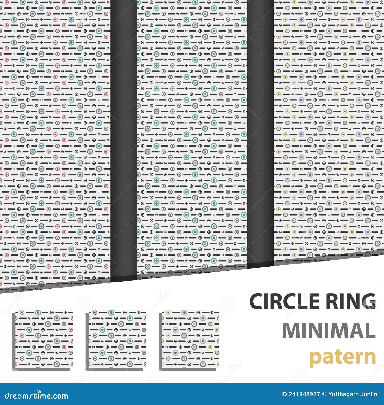 Circle Ring Minimal Pattern - Vector Stock Vector - Illustration of ...