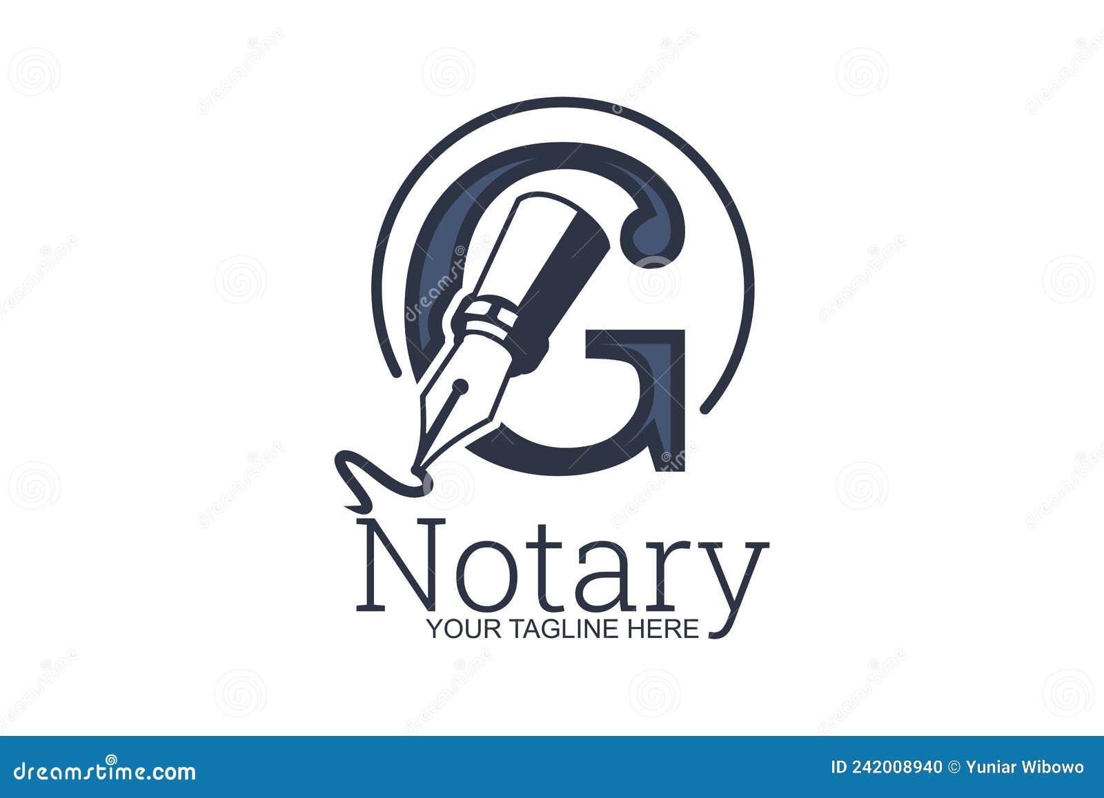 Notary Public Logo Vector Illustration. Stock Vector - Illustration of ...