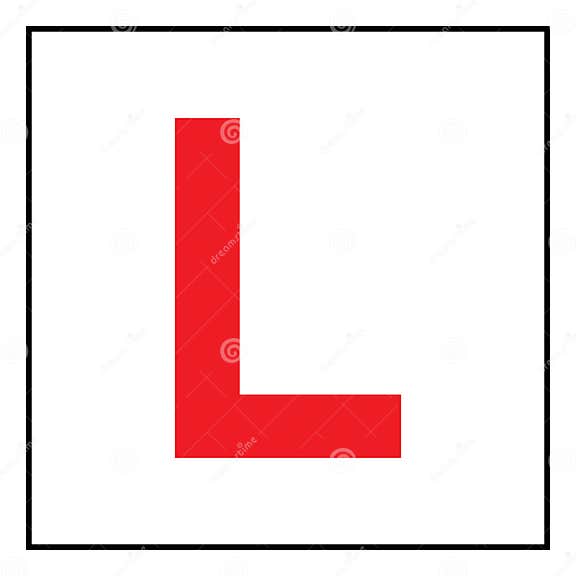 Learner driver plate sign stock vector. Illustration of provisional ...