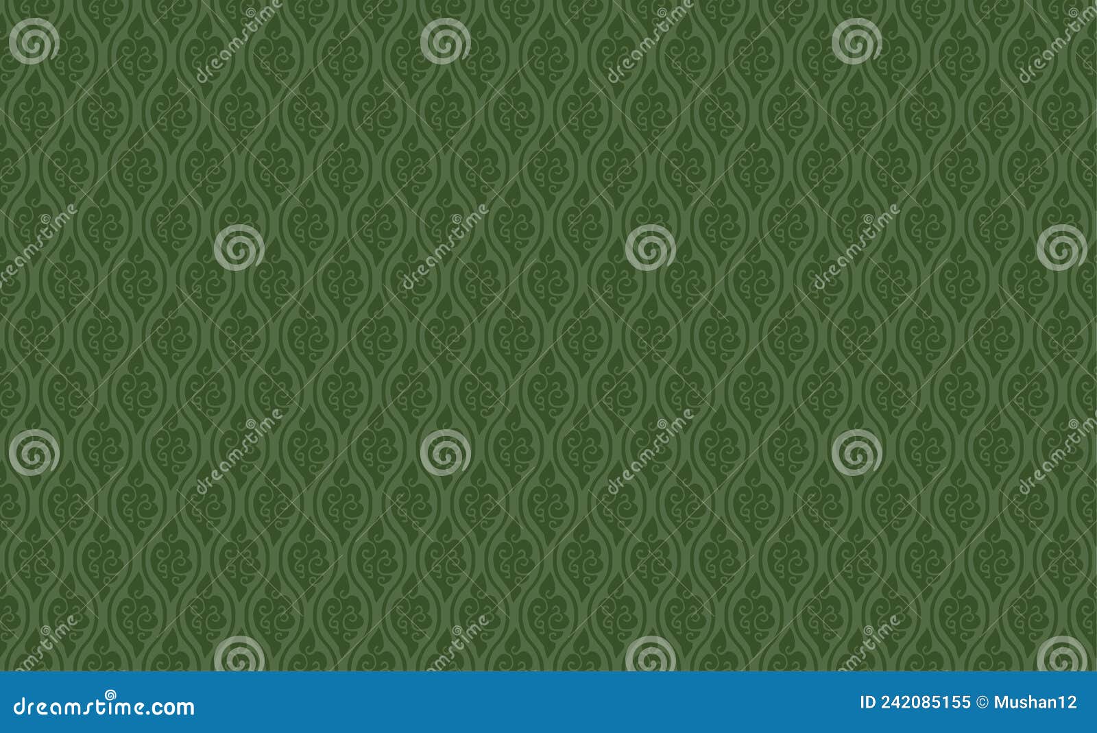 Green Tachiwaki Japanese Decorative Rising Steam Pattern Stock Vector ...