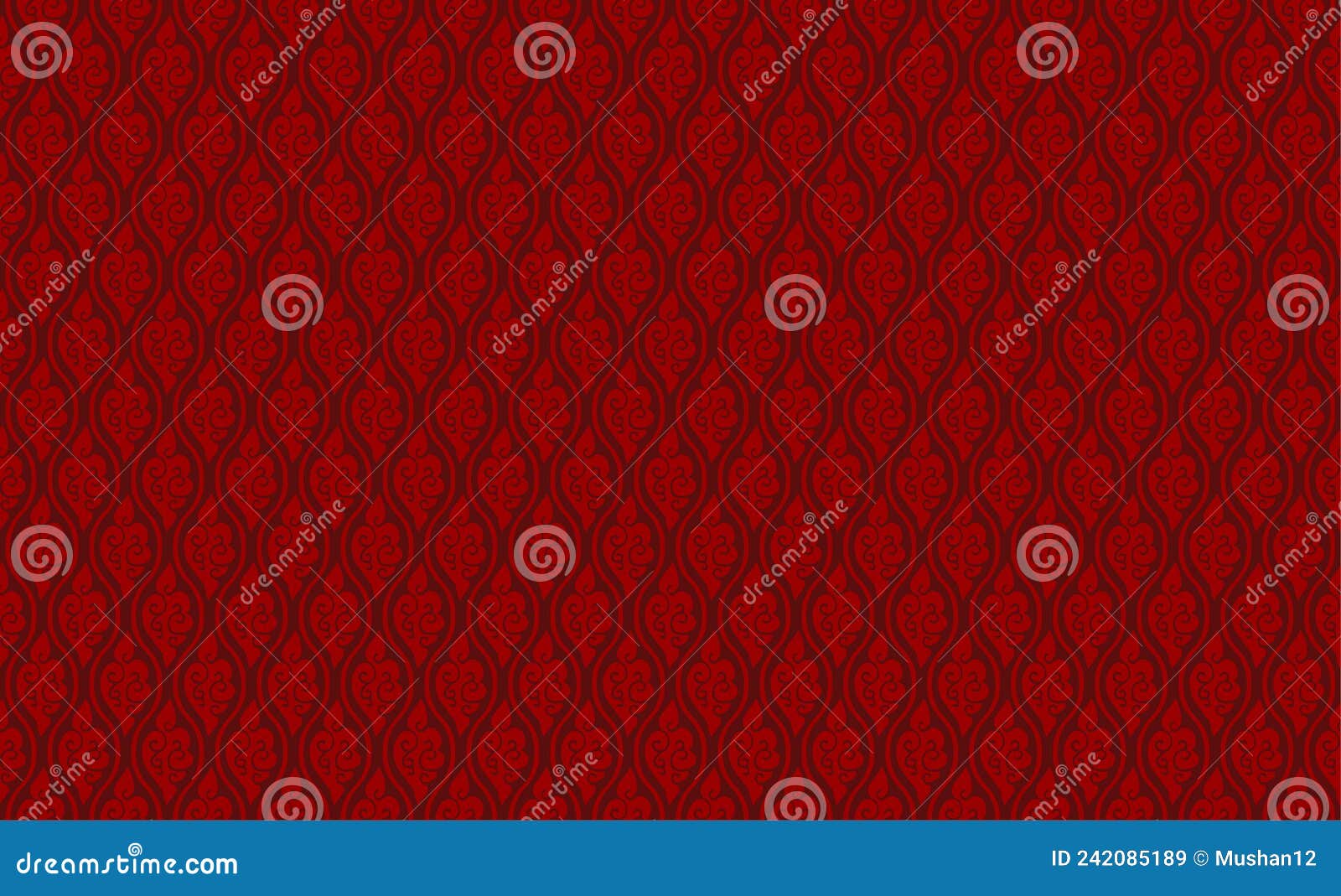 Red Tachiwaki Japanese Decorative Rising Steam Pattern Stock Vector ...