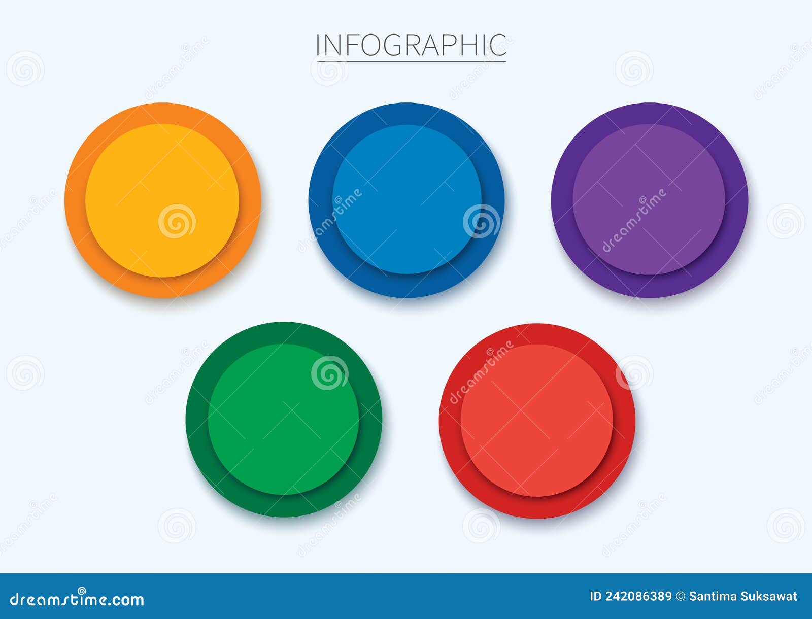 Colorful Round Infographic Vector Template Stock Vector - Illustration ...