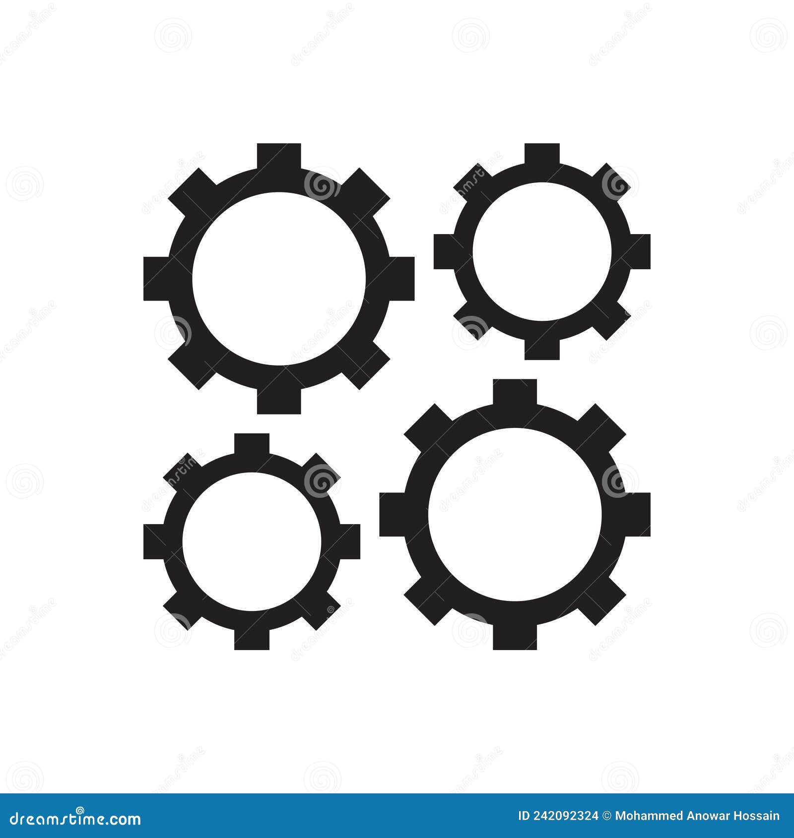 Configuration Icon - Gear Icon - Setting Icon Stock Illustration ...