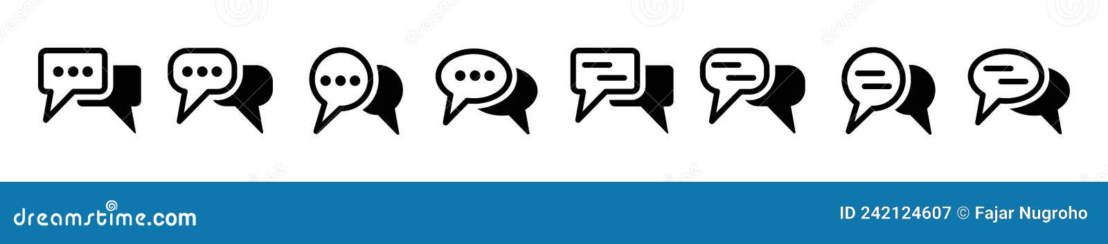 Talk Chat Conversation Dialog Symbols Stock Vector - Illustration of ...