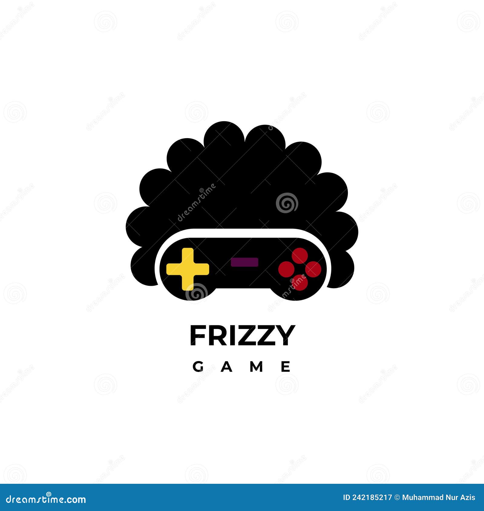 Frizzy logo game stock illustration. Illustration of beauty - 242185217