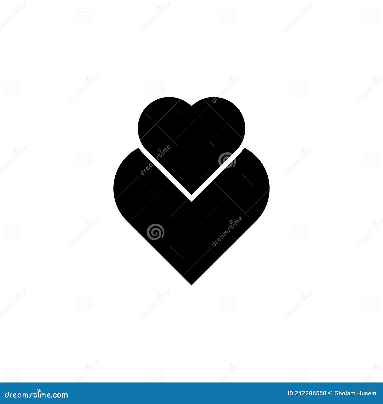 Simple Heart Icon Design, Vector Illustration Stock Illustration ...