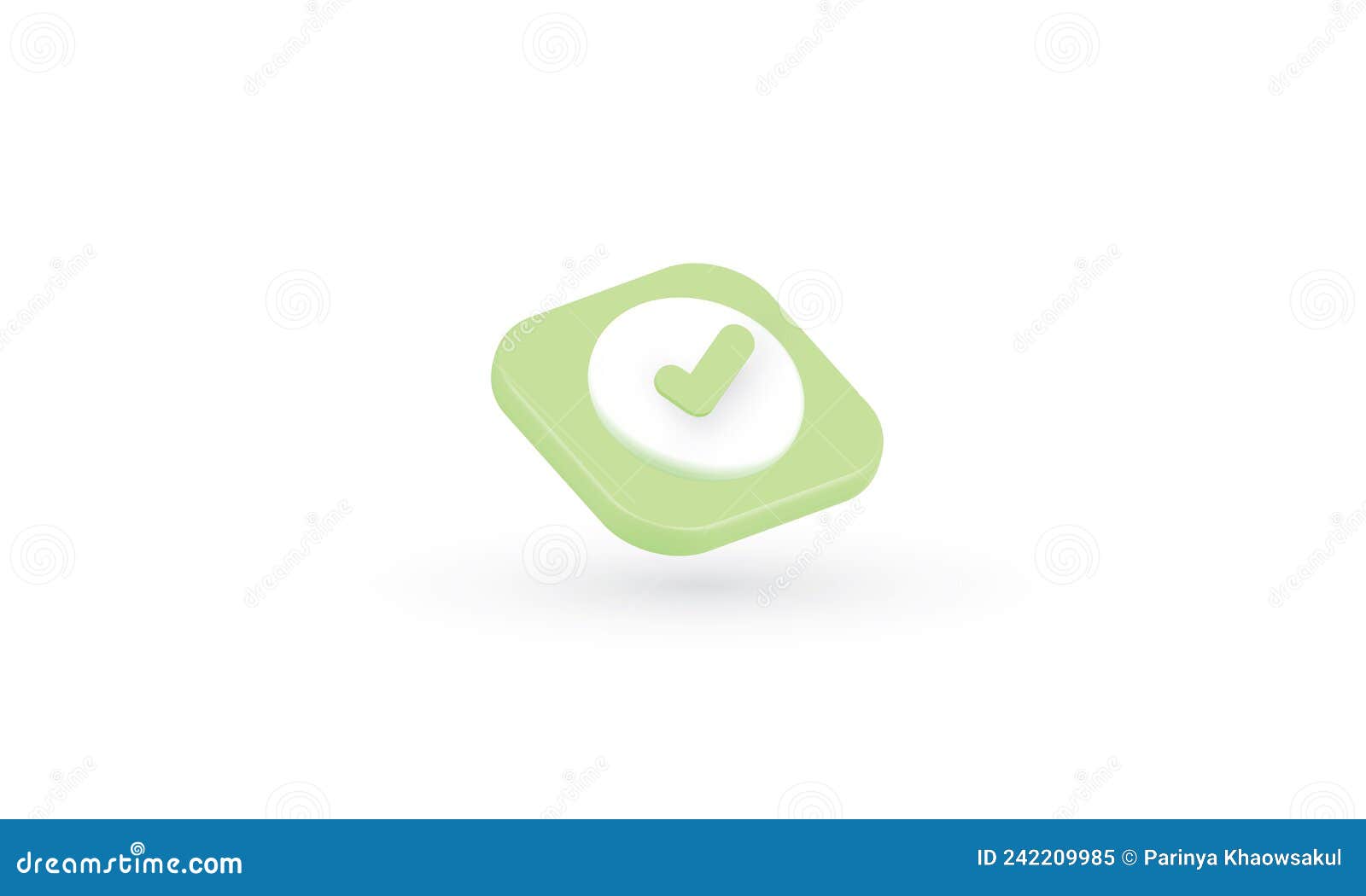 Green check mark sign stock vector. Illustration of choose - 242209985