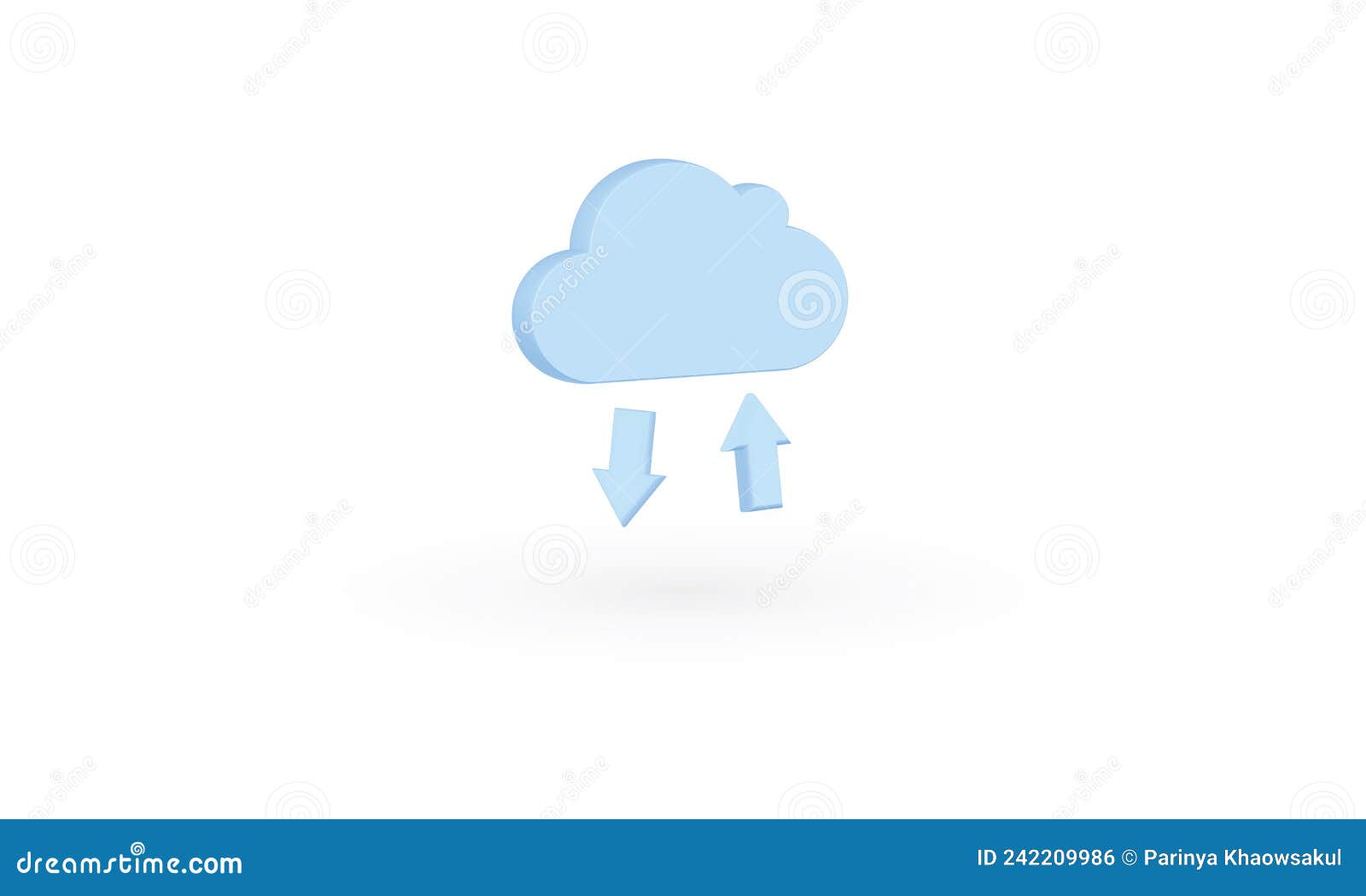 Creative Cloud with Arrow Up and Down, Cloud Technology, Cloud ...