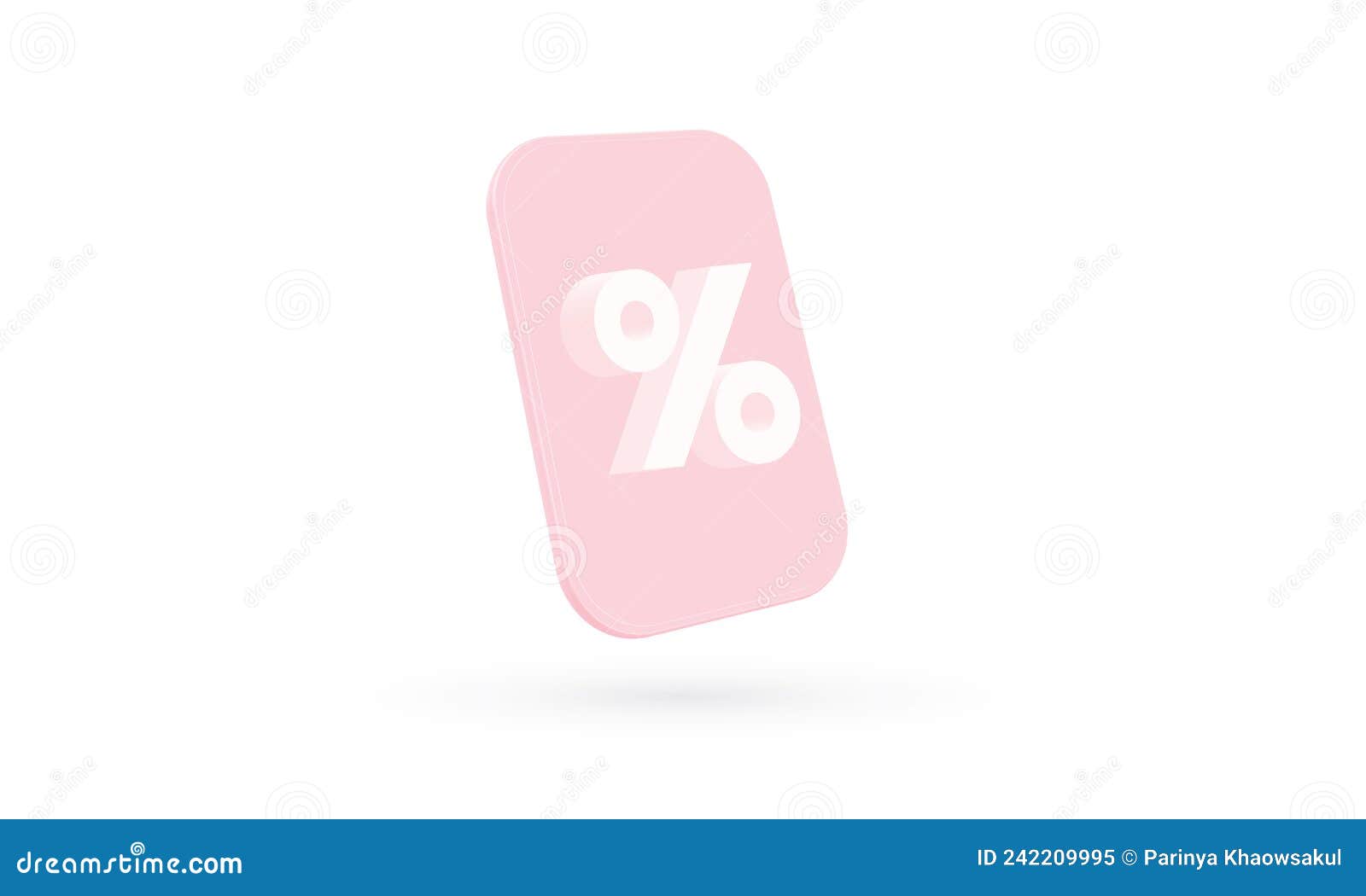 Cartoon Smartphone with a Percentage Sign Stock Vector - Illustration ...
