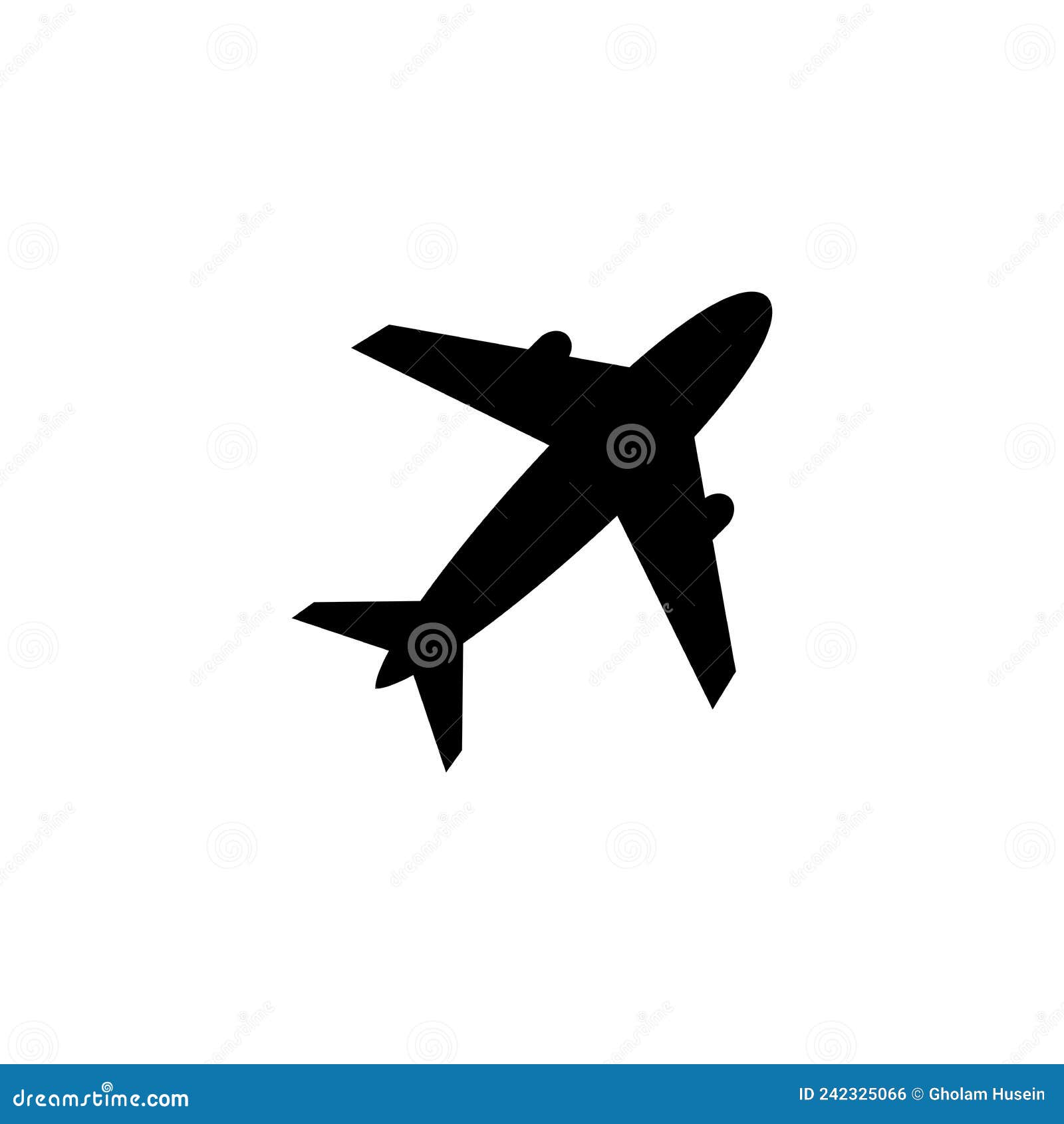Airplane Icon Simple Design, Vector Illustration Stock Illustration ...