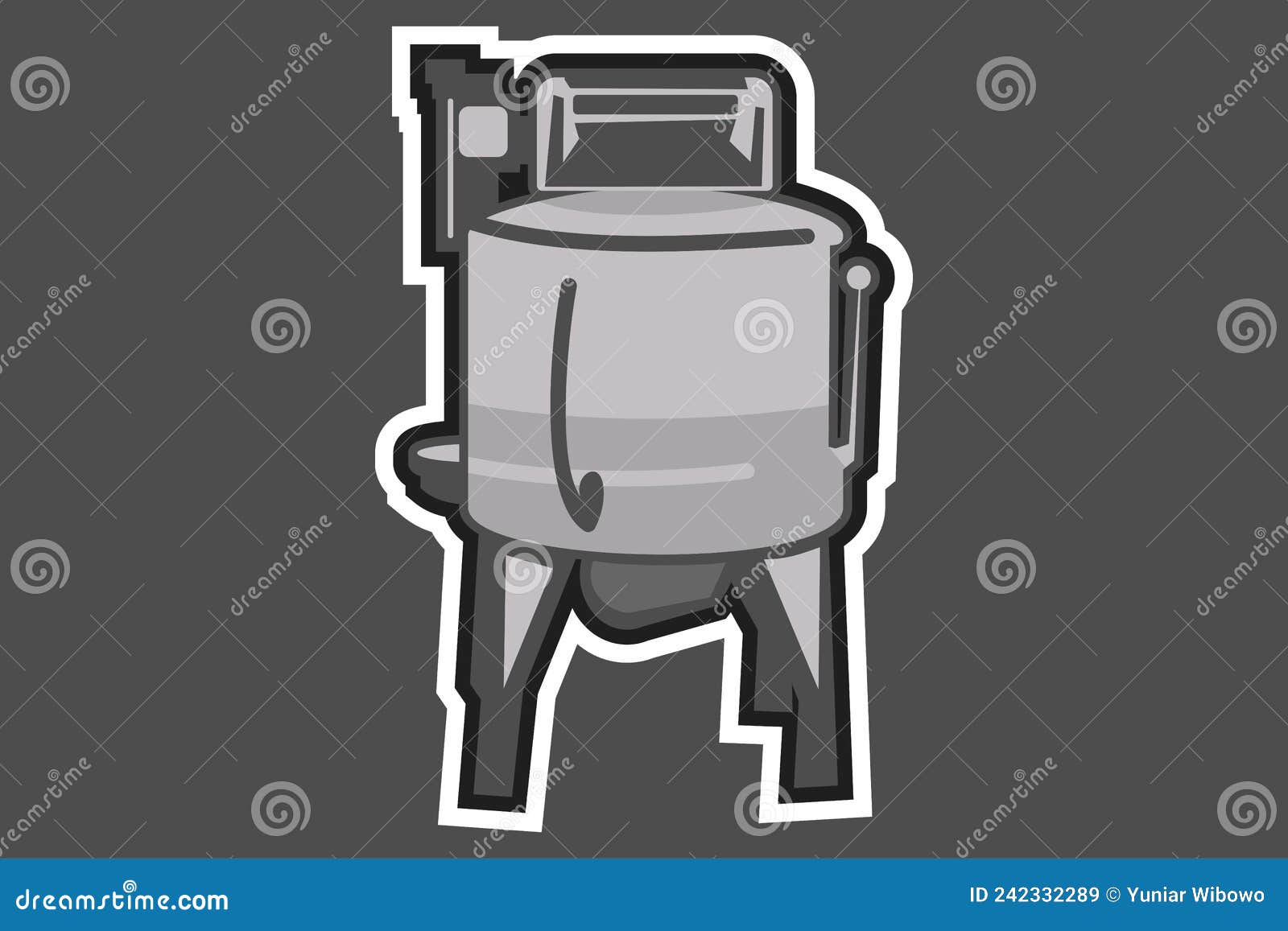 Simple Washing Machine Vector Illustration. Stock Vector - Illustration ...