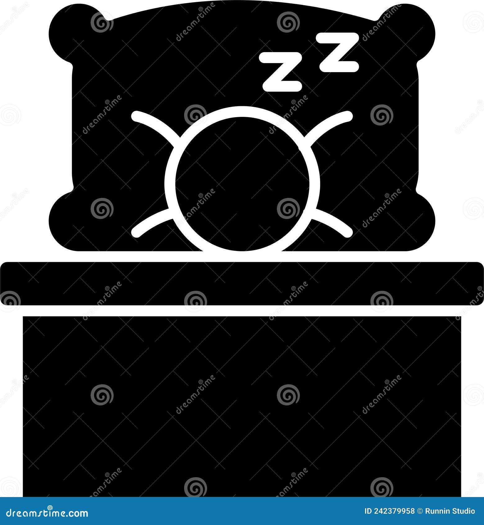 Sleep Icon stock vector. Illustration of inspire, simple - 242379958
