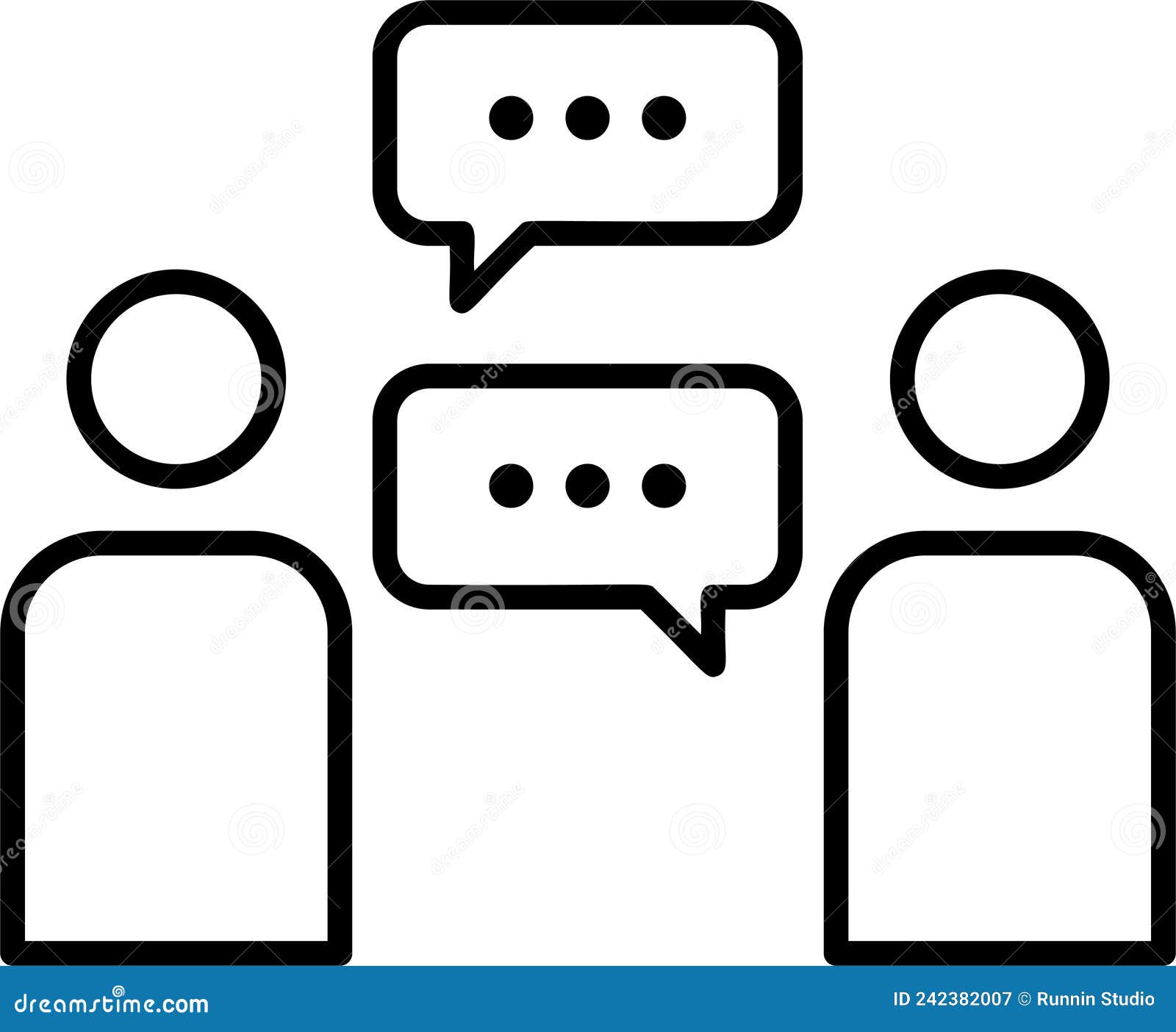 Talk Icon stock vector. Illustration of group, icon - 242382007
