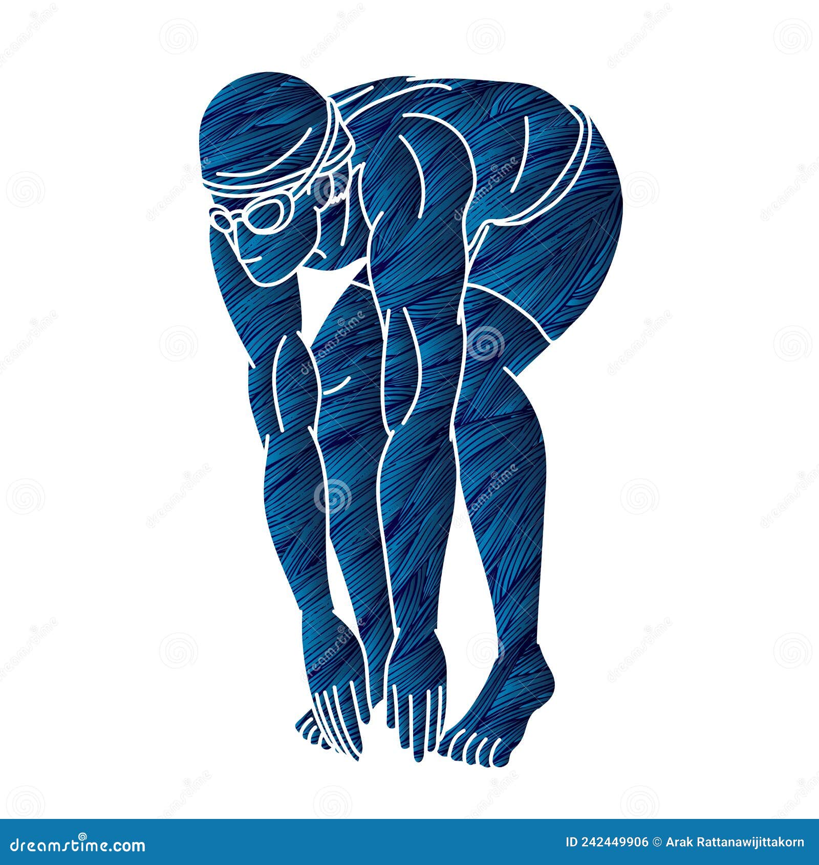 Swimming Sport Swimmer Action Cartoon Graphic Vector Stock Vector ...