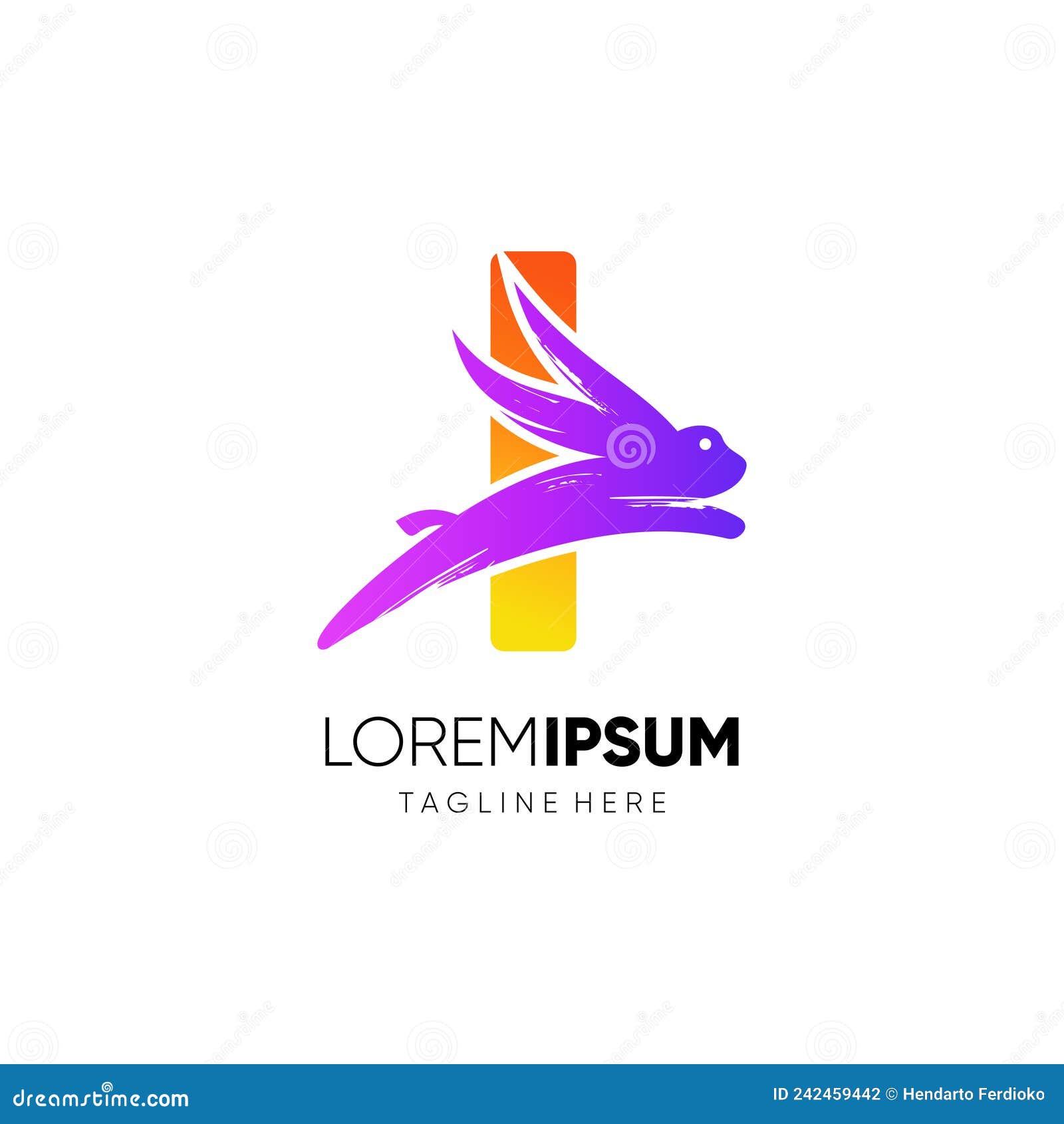 Letter I Initial Rabbit Logo Design Vector Icon Graphic Stock Vector ...