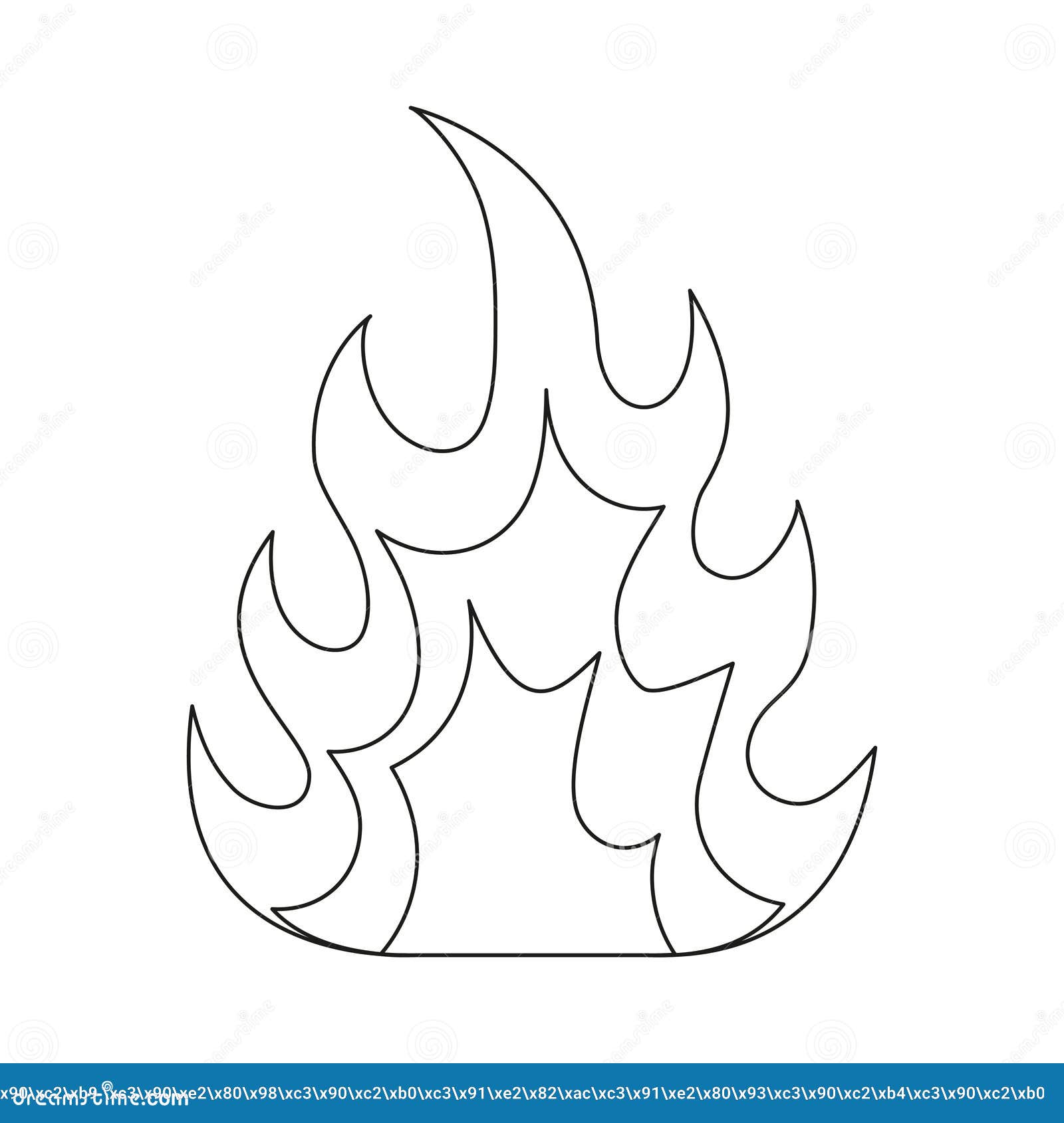 Fire line symbol. stock illustration. Illustration of graphic - 242489326