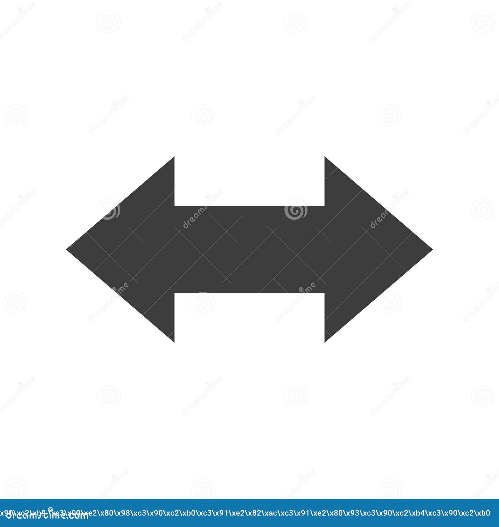 2 Side Arrow Icon. Double Arrow Symbol Stock Vector - Illustration of ...