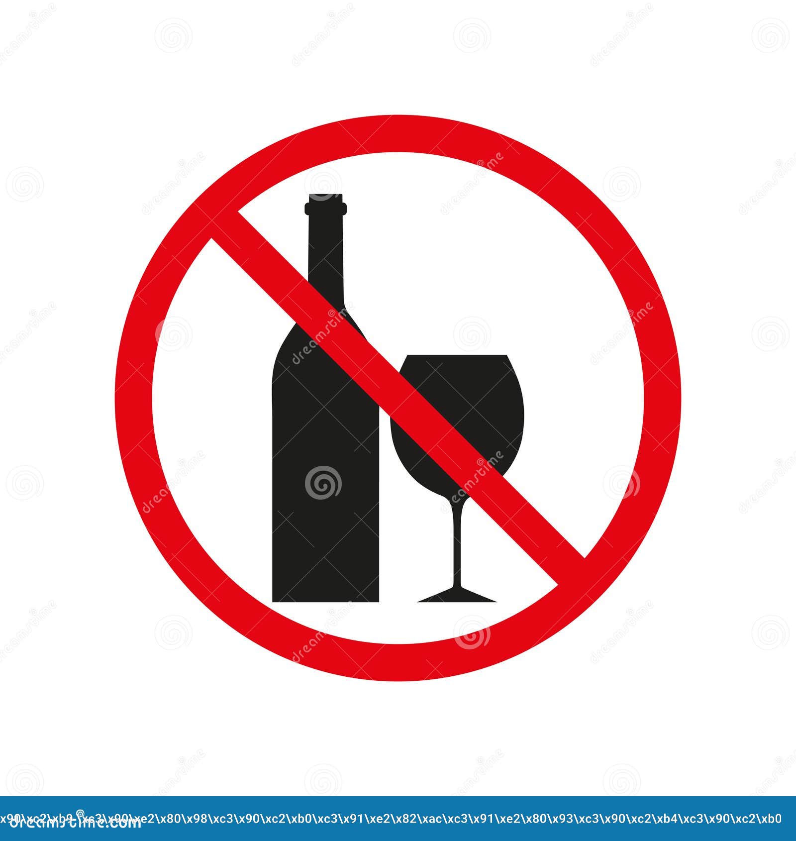 Stop Drink Alcohol Sign Doodle Icon Hand Drawn Illustration Cartoon ...
