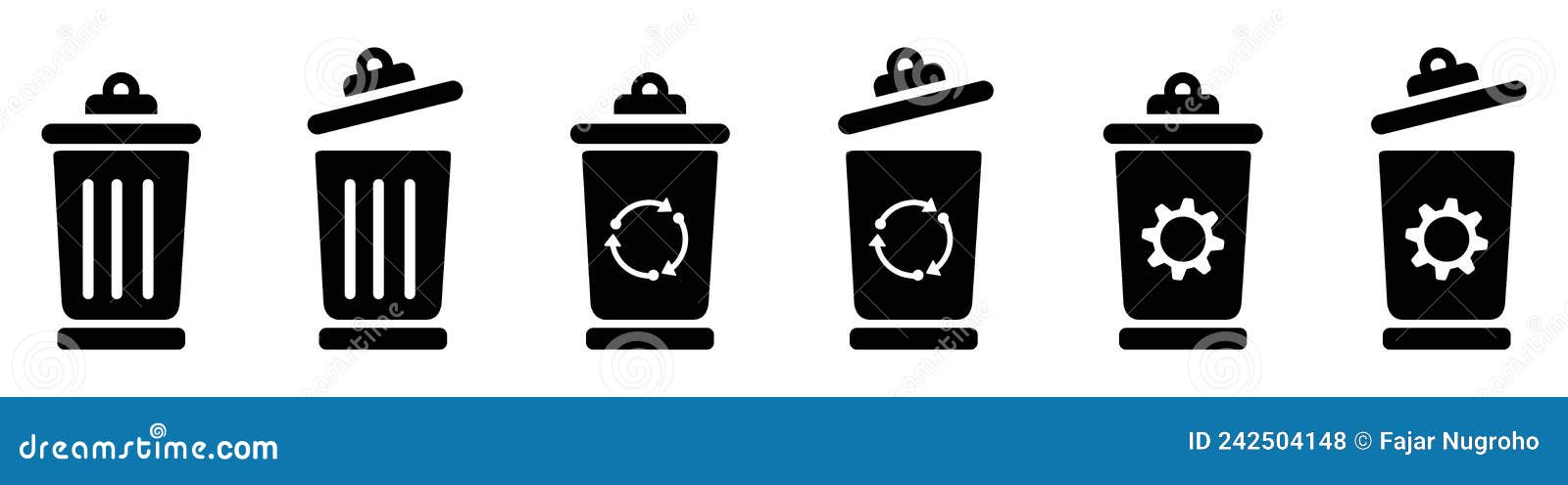 Trash Can Open Icon Vector Illustration Design Stock Vector ...
