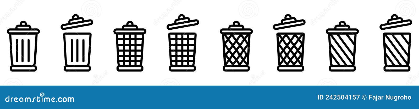 Trash Can Open Icon Vector Illustration Design Stock Vector ...