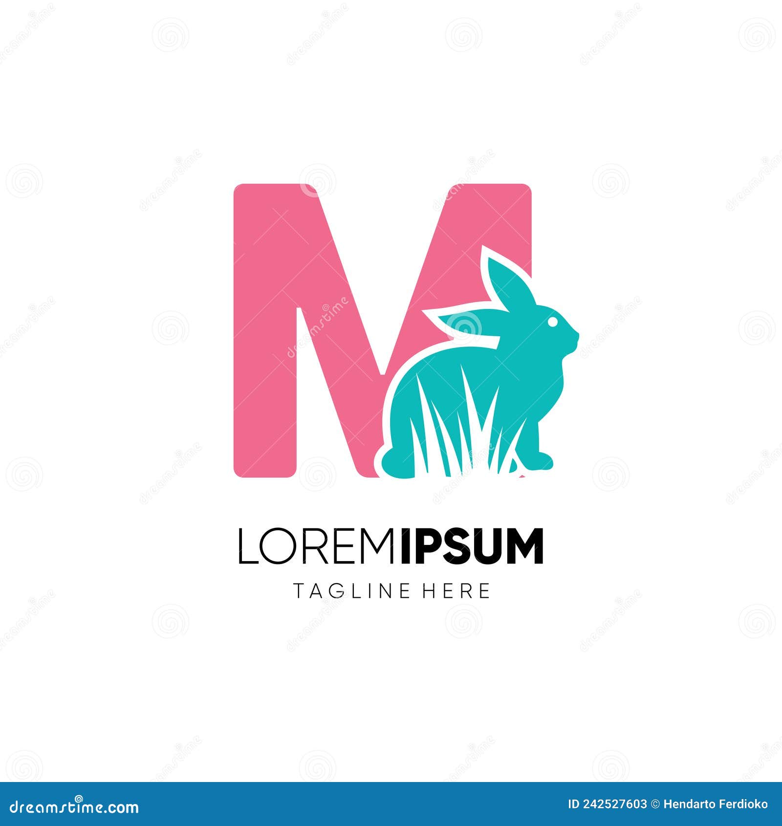 Letter M Initial Rabbit Logo Design Vector Icon Graphic Stock Vector ...