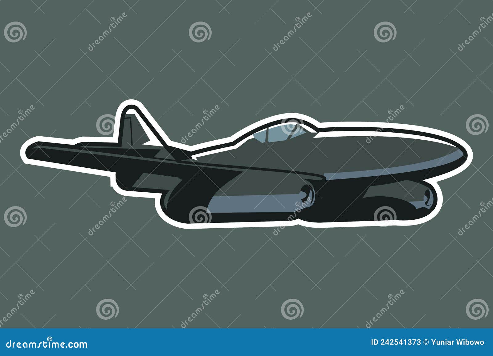 German World War II Fighter Jet Vector Illustration Stock Vector ...