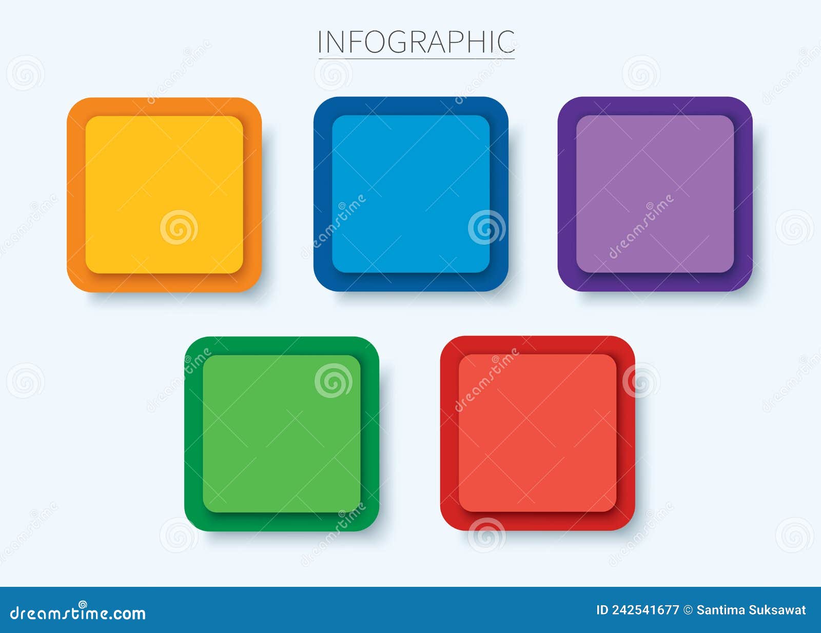 Colorful Square Infographic Vector Template Stock Vector - Illustration ...