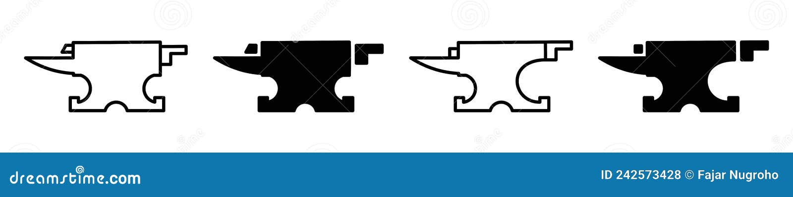 Forge Logo. Smithy Symbol. Hammer And Anvil Emblem. Vintage Sign ...