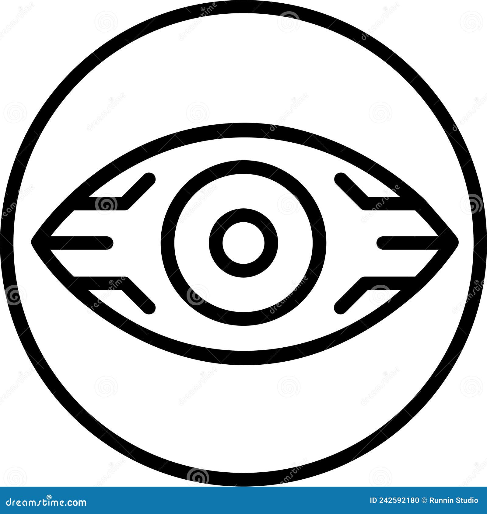Bionic Eye Icon stock vector. Illustration of abstract - 242592180
