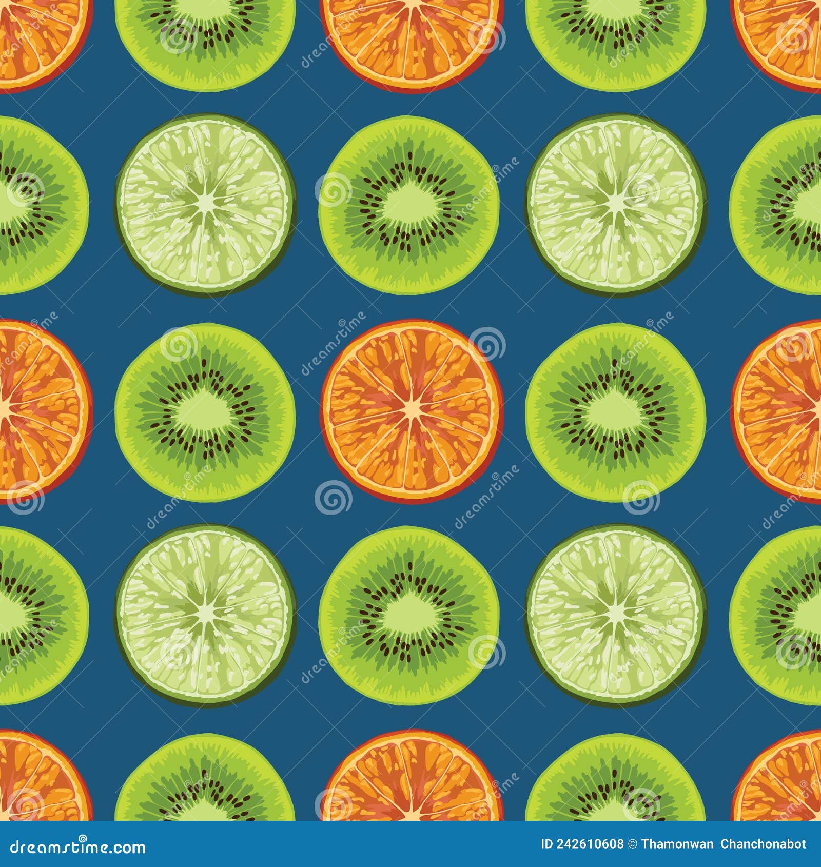 Fruits Drawing Seamless Background Stock Vector - Illustration of ...