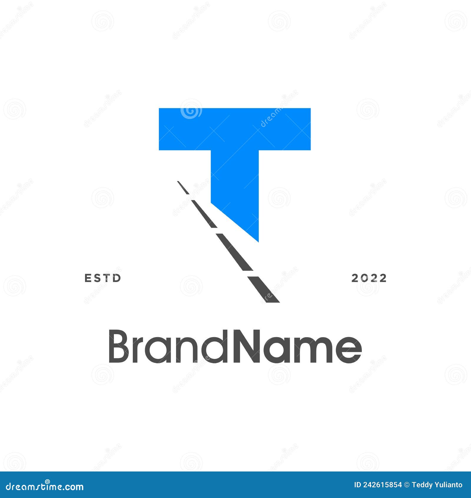 Modern Initial T Road logo stock vector. Illustration of finance ...