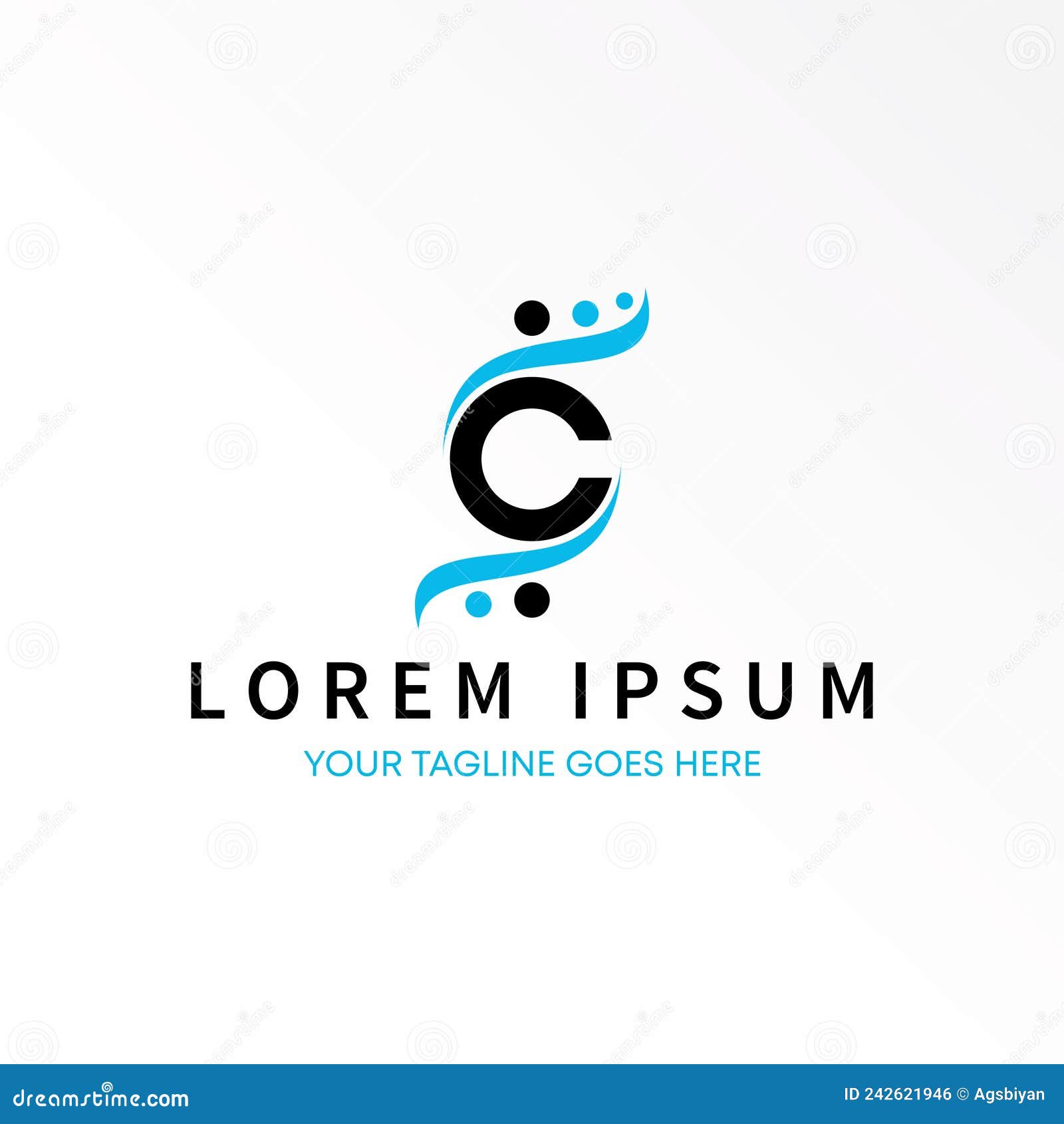 Letter or Word C Font with Happy Human or Body Logo Design Abstract ...