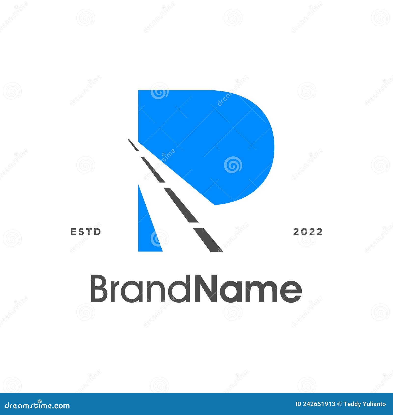 Modern Initial P Road logo stock vector. Illustration of asphalt ...