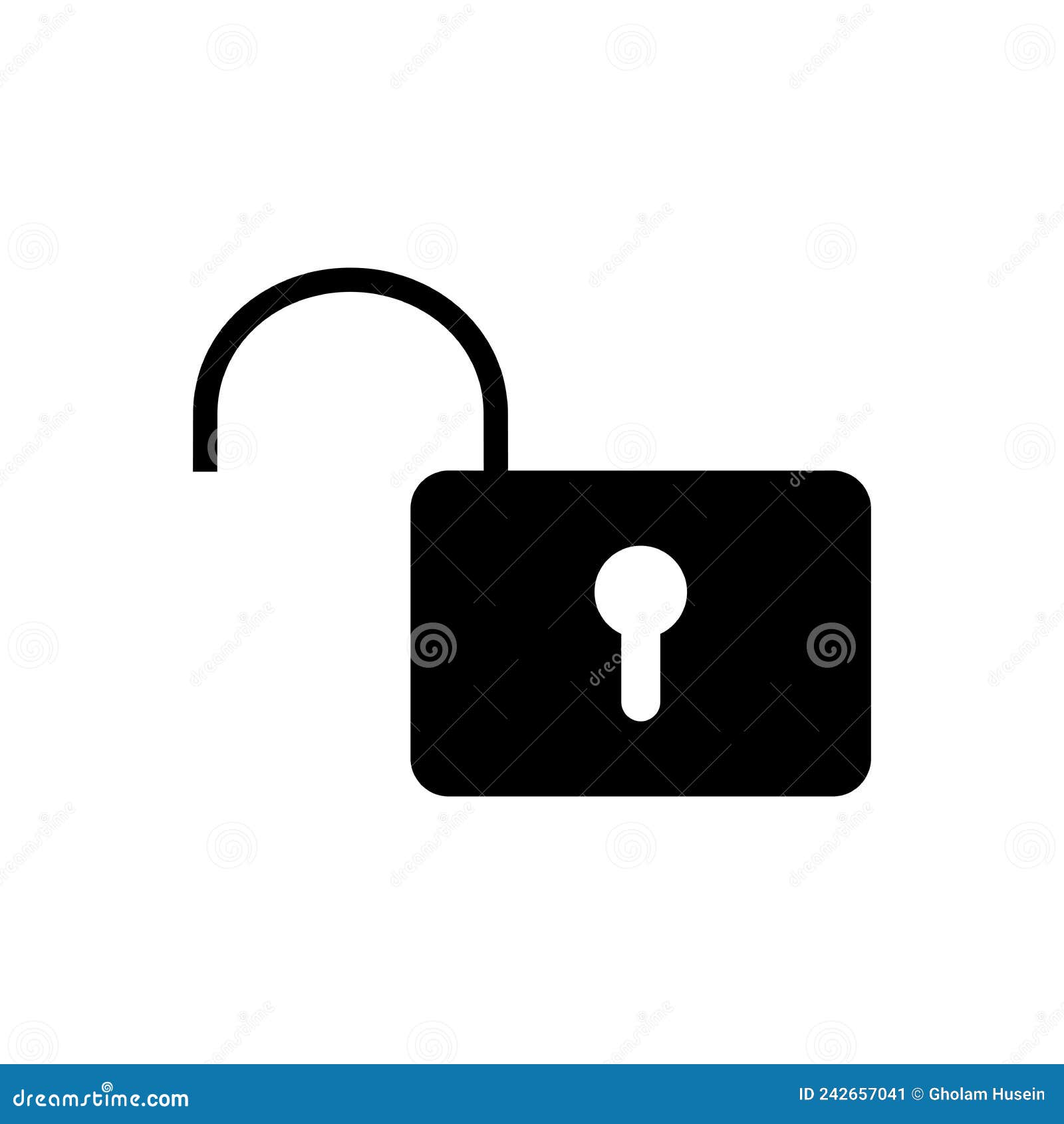Design Simple Icon Padlock, Vector Illustration Stock Illustration ...