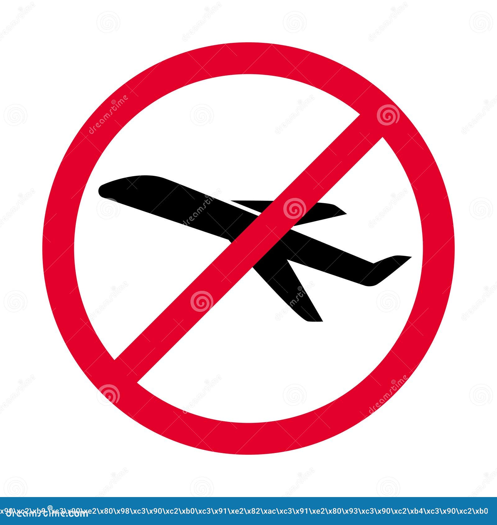 Do Not Fly Icon. Prohibited Stop Airplane Symbol. Closed Sky Sign Stock ...