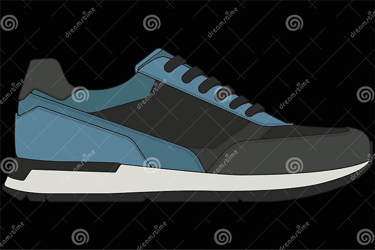 Vector Sneakers Shoes for Training, Running Shoe Vector Illustration ...