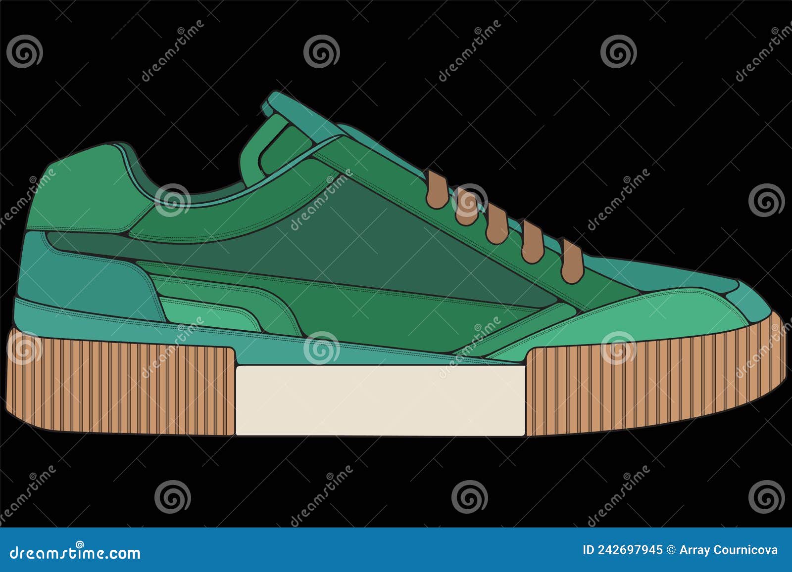 Vector Sneakers Shoes for Training, Running Shoe Vector Illustration ...