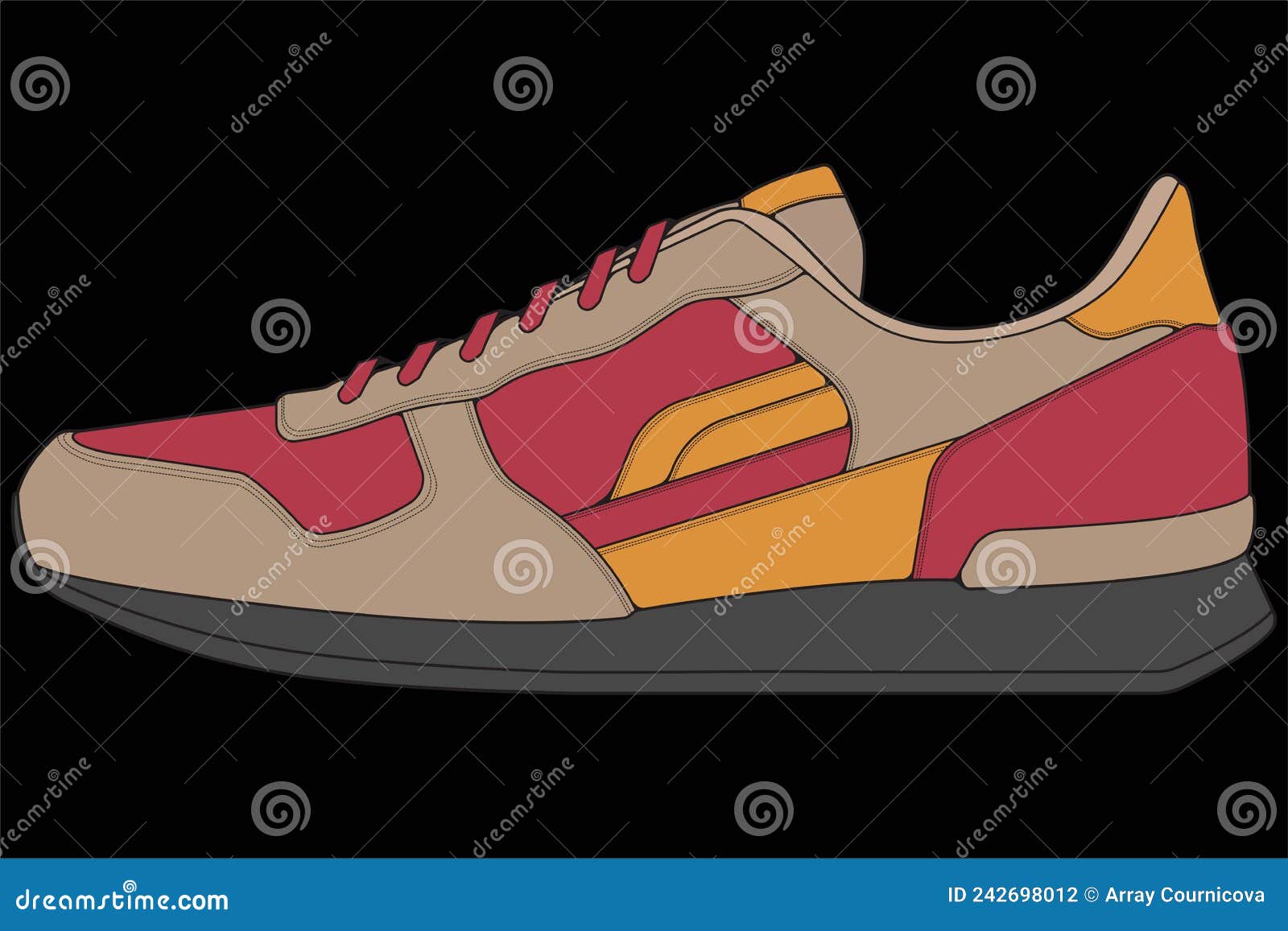 Vector Sneakers Shoes for Training, Running Shoe Vector Illustration ...