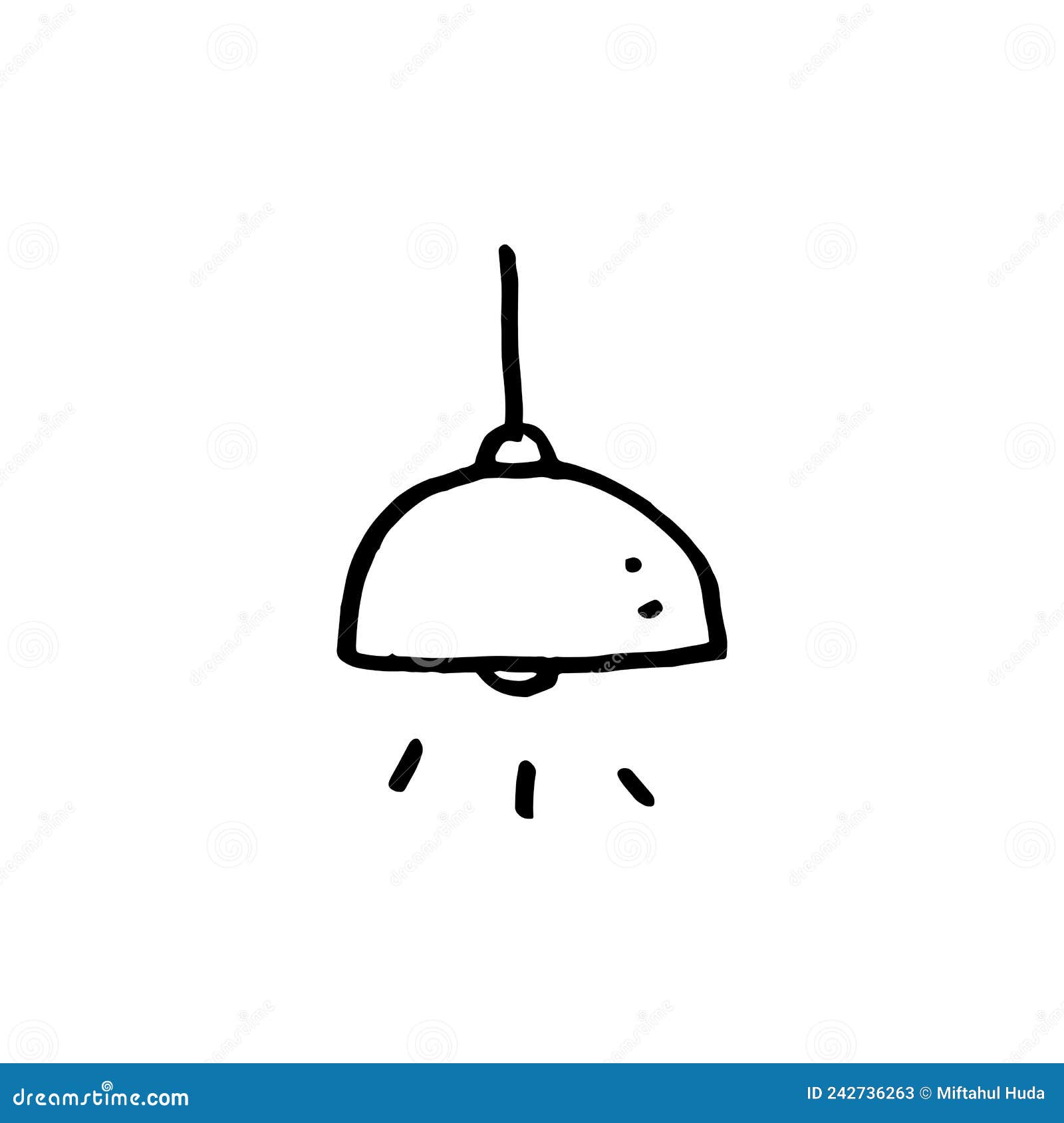 Cute Lamp Icon in Doodle Style Stock Vector - Illustration of lifestyle ...