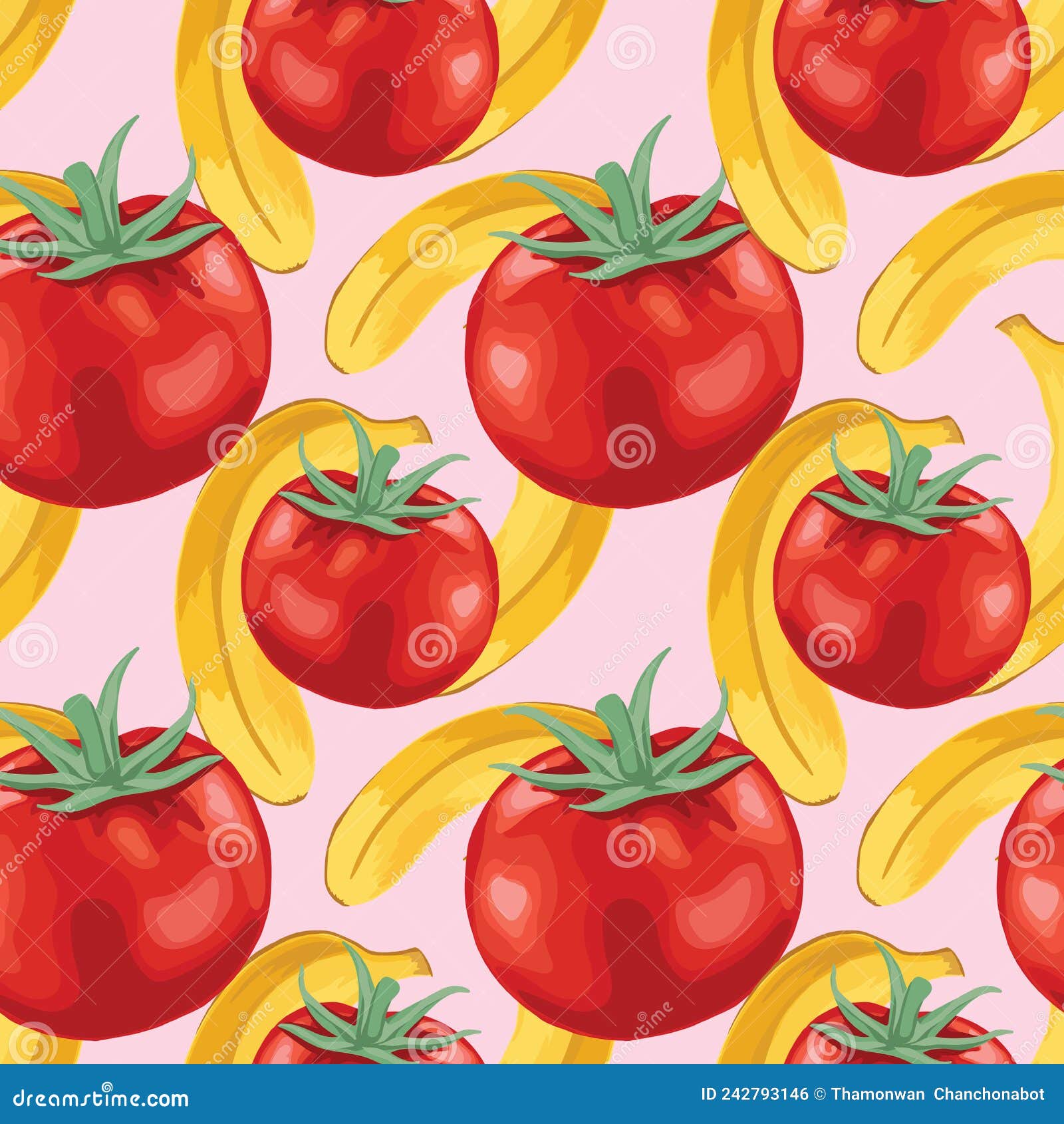 Fruits Drawing Seamless Background Stock Vector - Illustration of food ...