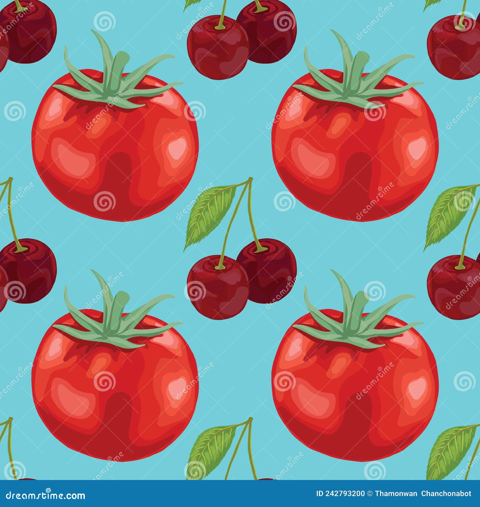 Fruits Drawing Seamless Background Stock Vector - Illustration of ...