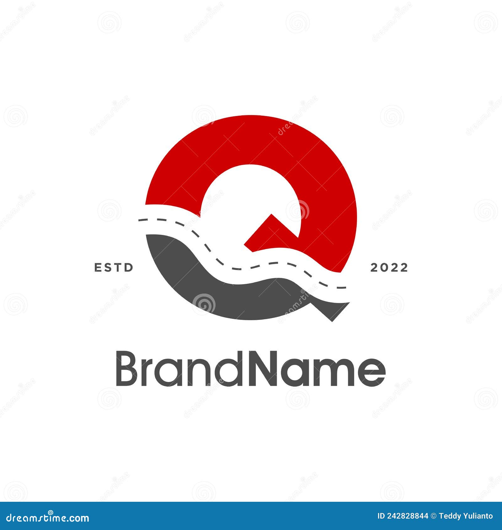 Modern Initial Q Pathway Logo Stock Vector - Illustration of abstract ...