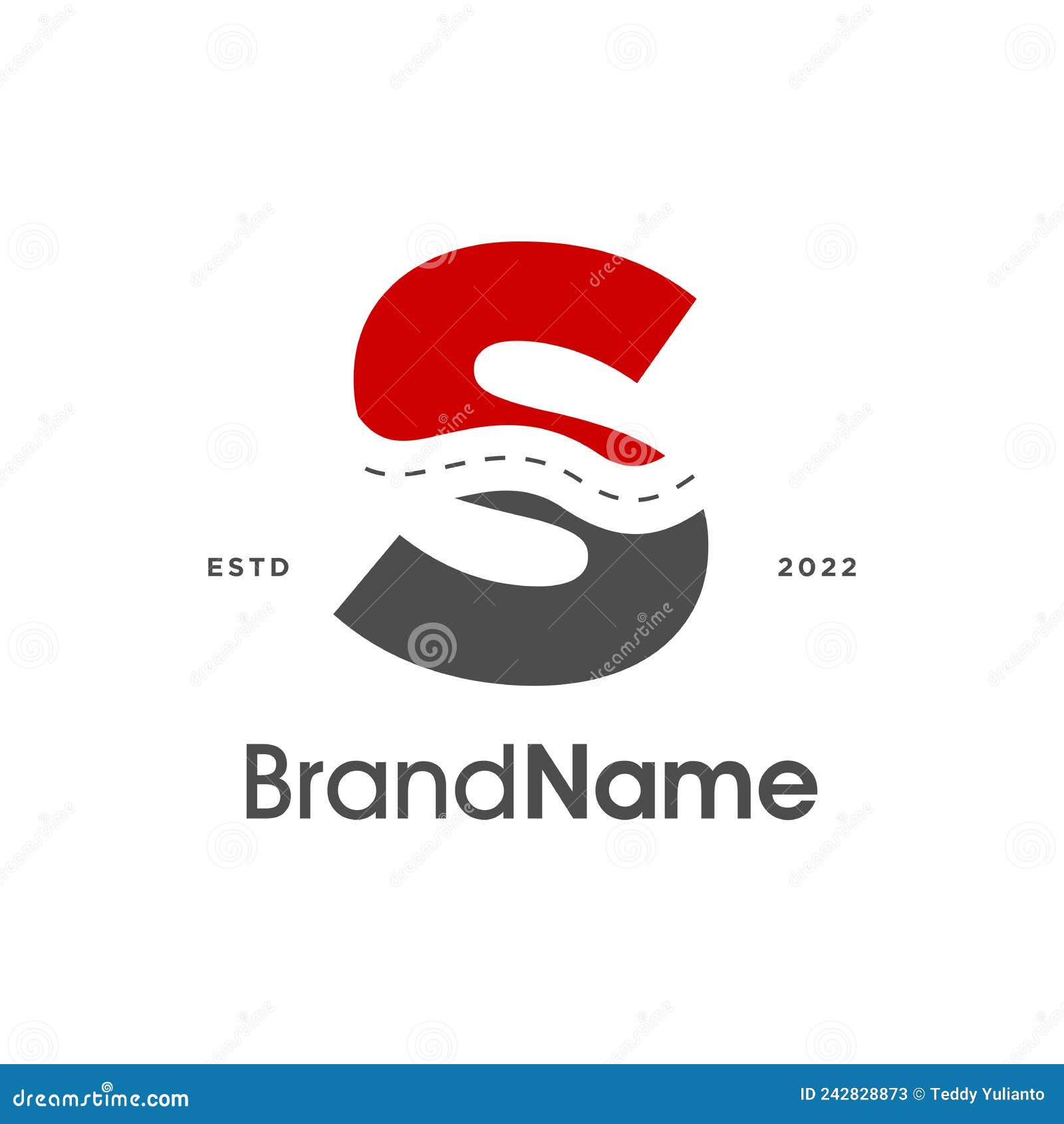 Modern Initial S Pathway Logo Stock Vector - Illustration of asphalt ...