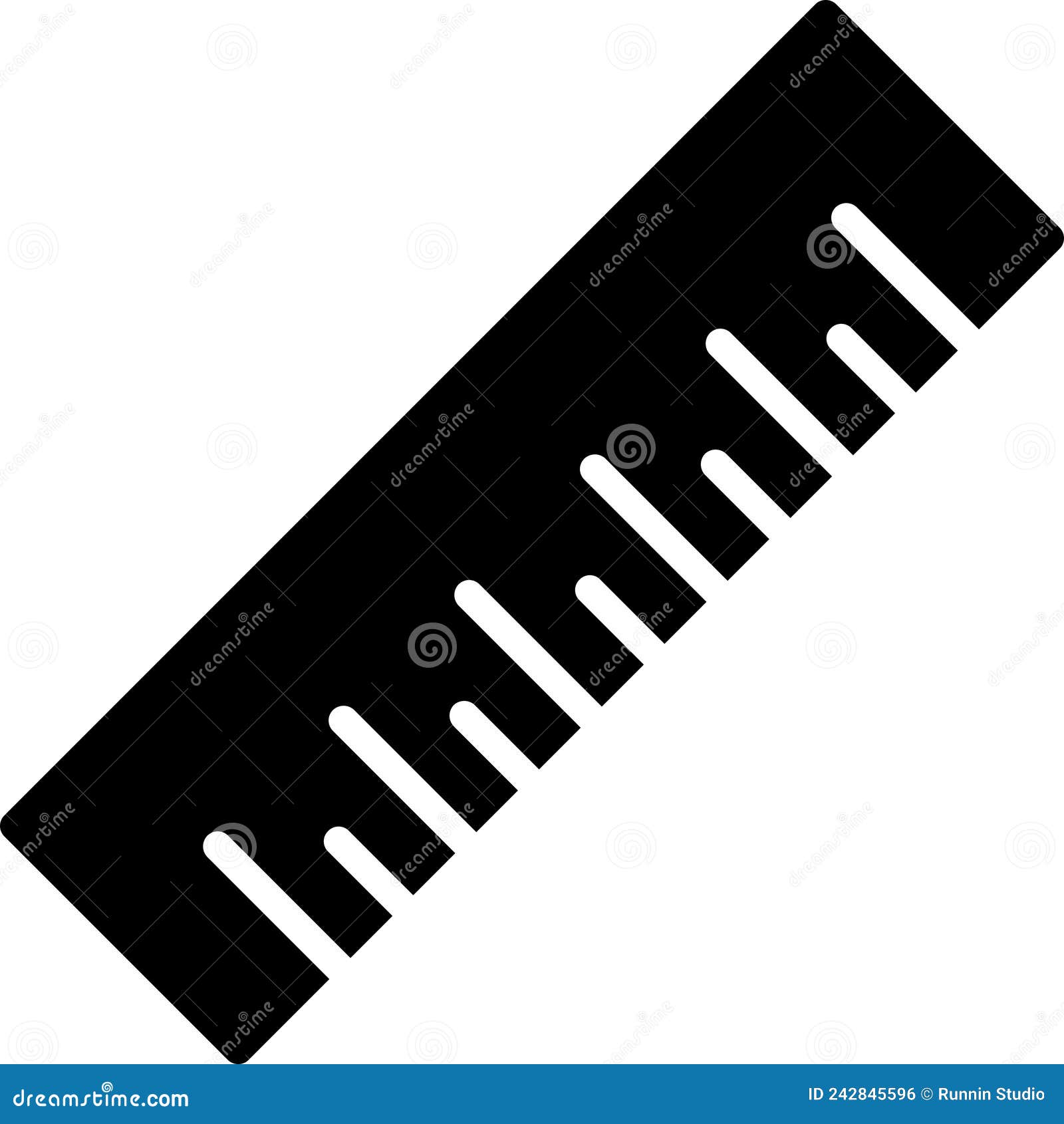 Ruler Icon stock vector. Illustration of hipster, abstract - 242845596