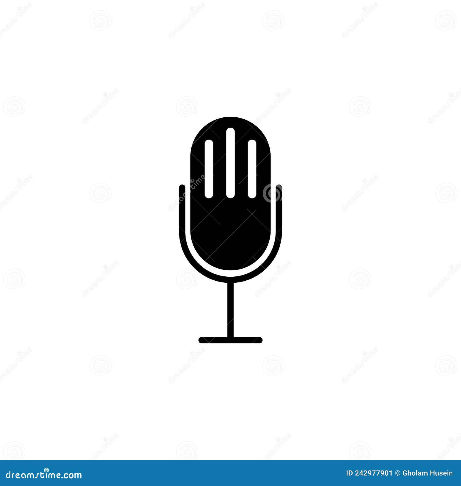 Mic Icon Simple Design Vector Stock Illustration - Illustration of ...
