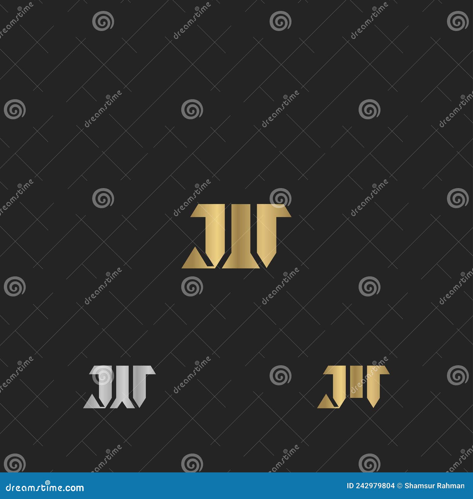 Alphabet Initials Logo JW, WJ, J and W Stock Vector - Illustration of ...
