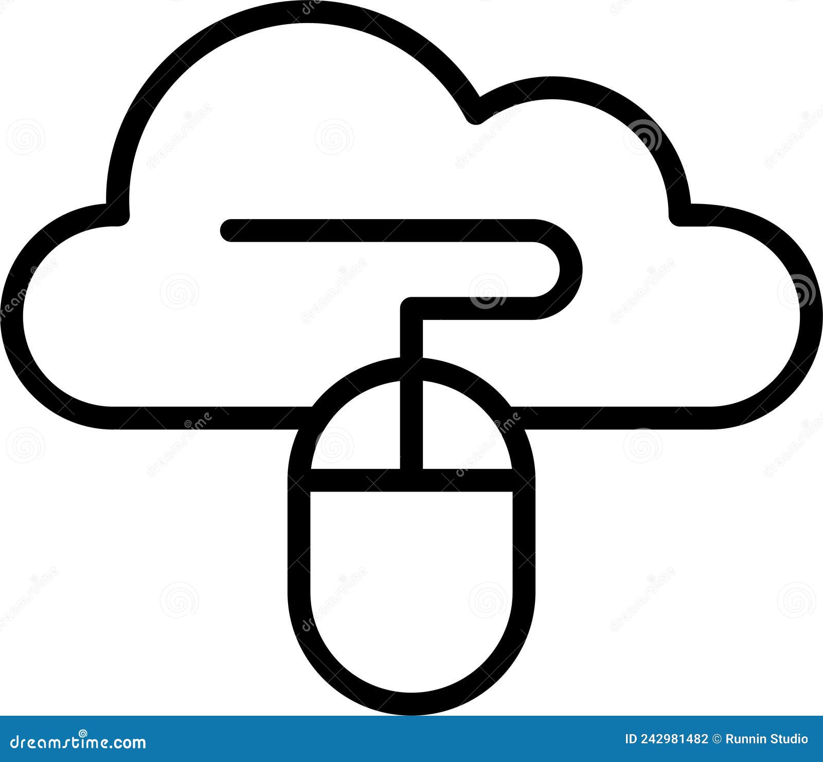 Cloud Mouse Icon stock vector. Illustration of cloud - 242981482